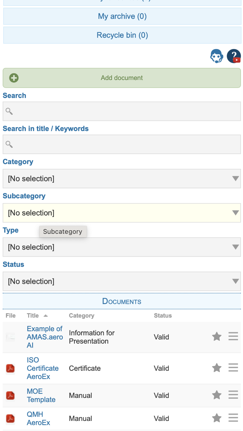 Information Collection - Your Centralized Document Register Solution - AMAS.aero | Aerospace ...