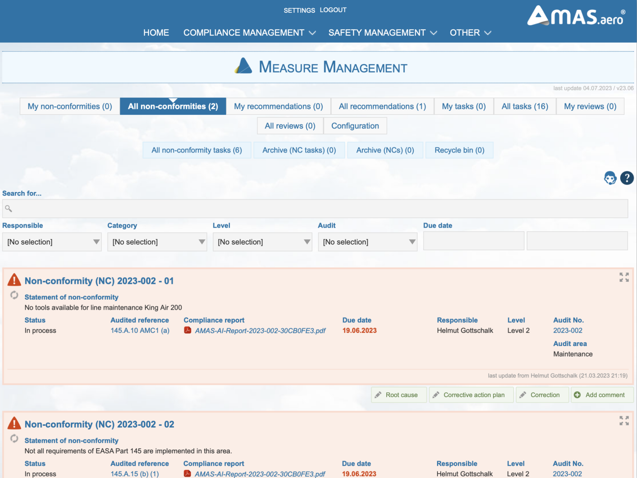 Measure Management - AMAS.aero | Aerospace Management System Hub