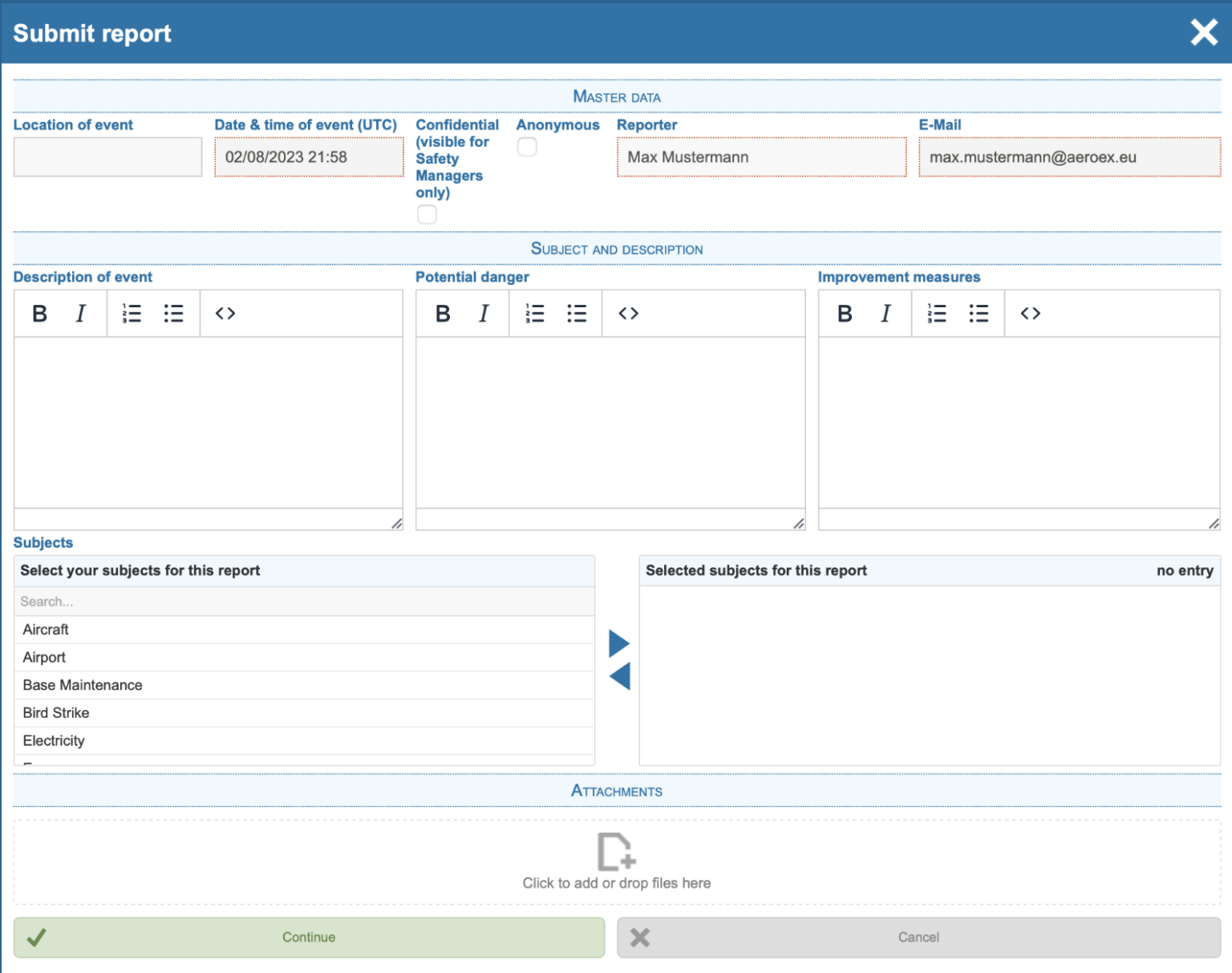 Reporting - AMAS.aero | Aerospace Management System Hub